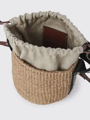 Chloé Raffia Mini Bucket Bag - Black