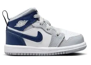 JORDAN 1 Mid Sneakers - White/wolf Grey/midnight Navy Blue