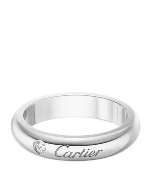 Cartier Platinum And Diamond C De Wedding Band - White