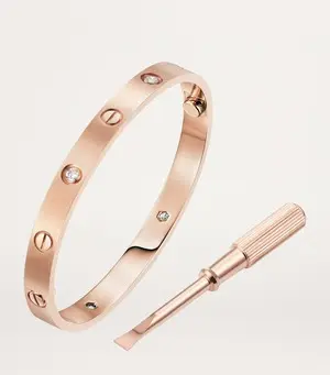 Cartier Brushed And Diamond Love Bangle