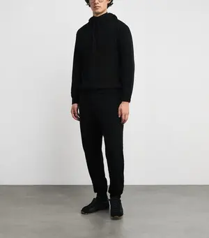 Harrods Cashmere Hoodie - Black