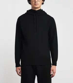 Harrods Cashmere Hoodie - Black