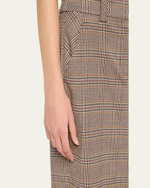Ramy Brook Clarissa Plaid Midi Skirt