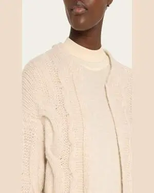 Ramy Brook Agnes Cable-knit Sweater