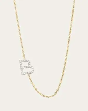 ZOE LEV Diamond Initial Necklace