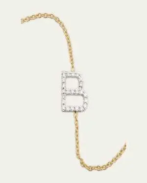 ZOE LEV Diamond Initial Necklace