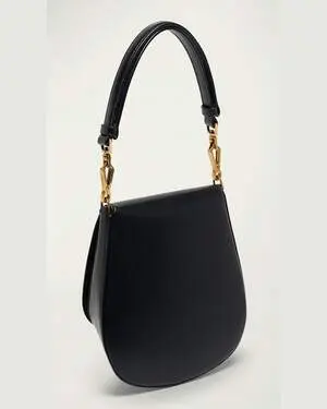 Saint Laurent Voltaire Top-handle Bag In Smooth Leather - Nero