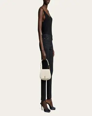 Saint Laurent Voltaire Top-handle Bag In Smooth Leather - Nero