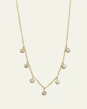 JENNIFER MEYER Mini 7-bezel Dangle Necklace