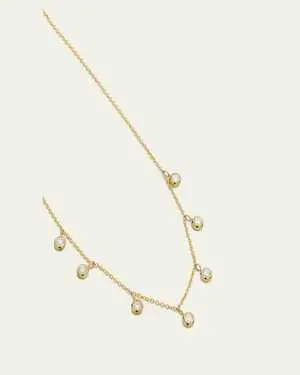 JENNIFER MEYER Mini 7-bezel Dangle Necklace