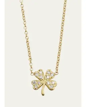 JENNIFER MEYER 18k Diamond Four-leaf Clover Pendant Necklace - Gold