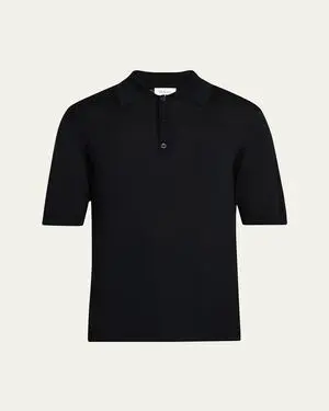 Saint Laurent Fine Gauge Wool Polo Shirt - Nero