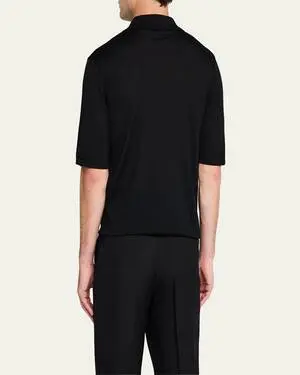 Saint Laurent Fine Gauge Wool Polo Shirt