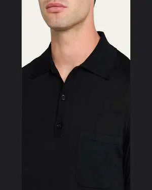 Saint Laurent Fine Gauge Wool Polo Shirt