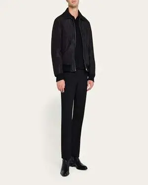 Saint Laurent Fine Gauge Wool Polo Shirt