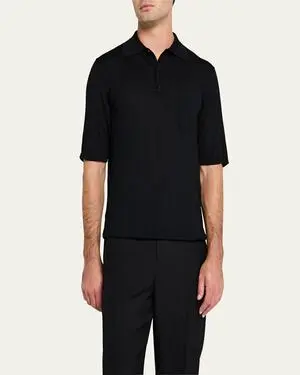 Saint Laurent Fine Gauge Wool Polo Shirt