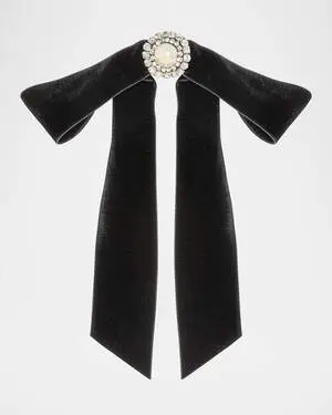 JENNIFER BEHR Jennifer Behr Rory Embellished Bow Barrette - Black