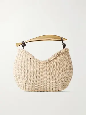 Bottega Veneta Sardine Small Raffia Shoulder Bag - Neutrals