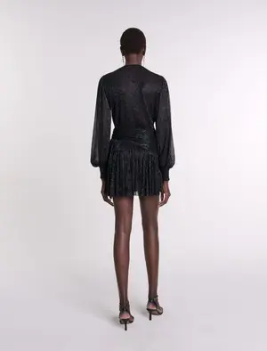Maje Short Lamé Dress