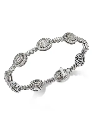 Bloomingdale'S 14k Gold Diamond Tennis Bracelet - White