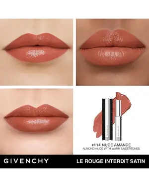 Givenchy Le Rouge Interdit Satin Hydrating Lipstick - Nude Amande