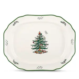 SPODE Christmas Tree Platter - Sculpted
