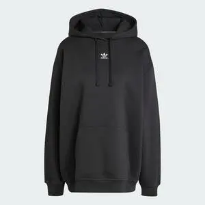 Adidas Essentials Oversized Fleece Hoodie - Black