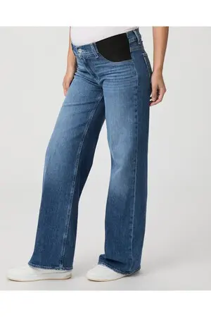 Paige Sasha Maternity Wide Leg Jeans