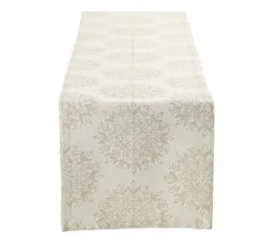 DESIGN IMPORTS Winter Sparkle Jacquard Table Ru Nner 14x108 - One-color