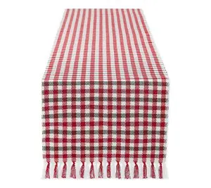DESIGN IMPORTS Holiday Houndstooth Table Runner 14x72 - One-color