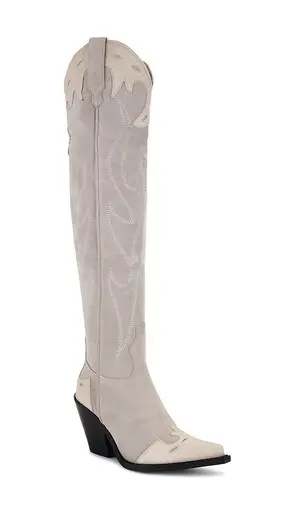Free People Wild West Thigh High Boots - Dust Bunny