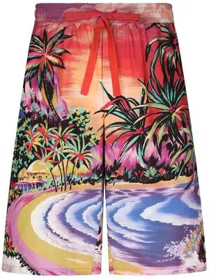 Dolce & Gabbana Printed Bermuda Shorts - Multicolour