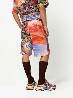 Dolce & Gabbana Printed Bermuda Shorts - Multicolour