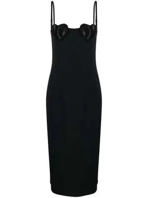 Blumarine Heart Sequin Midi Dress - Black