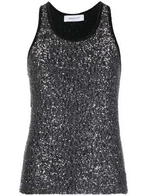 Fabiana Filippi Sequin Tank Top - Black
