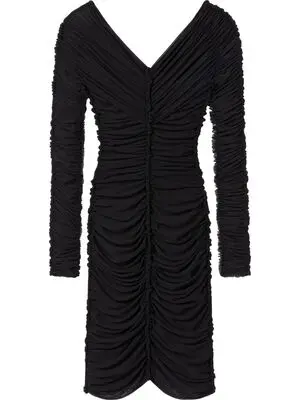 AZ FACTORY BY ESTER MANAS Ruched Off-shoulder Mini Dress - Black