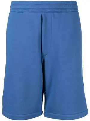 Alexander McQueen Logo Cotton Shorts - Blue