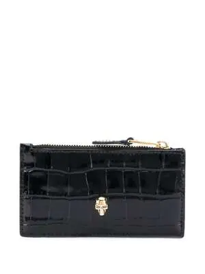 Alexander McQueen Alexander Mc Queen Skull Zipped Leather Credit Card Case