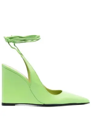 BY FAR PRE By Far Vaughn Leather Wedge Pumps