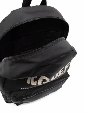 Alexander McQueen Graffiti Metropolitan Backpack - Black