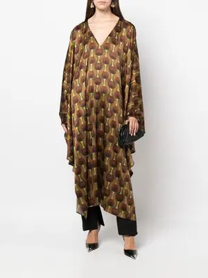 Ozwald Boateng Printed Silk Kaftan - Yellow