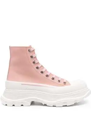 Alexander McQueen Tread Slick Ankle Boots - Pink