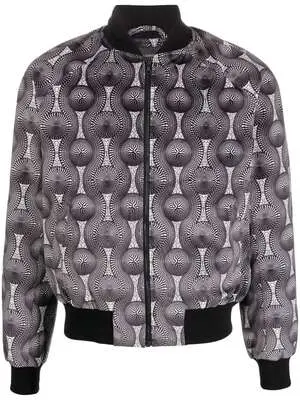 Ozwald Boateng Printed Velvet Bomber Jacket