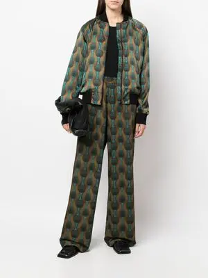 Ozwald Boateng Printed Silk Bomber Jacket