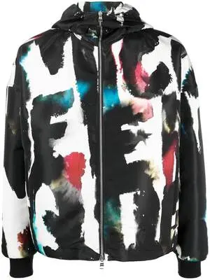 Alexander McQueen Graffiti Windbreaker Jacket - Multicolour
