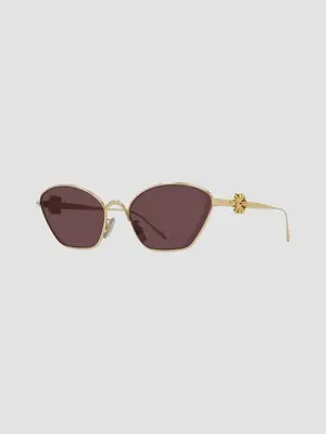 Loewe Anagram 57mm Cat-eye Sunglasses - Gold Violet