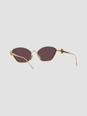 Loewe Anagram 57mm Cat-eye Sunglasses - Gold Violet