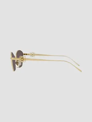 Loewe Anagram 57mm Cat-eye Sunglasses - Gold Violet