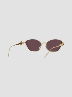 Loewe Anagram 57mm Cat-eye Sunglasses - Gold Violet