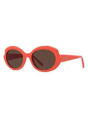 Loewe Slim 54MM Geometric Sunglasses Brown Orange